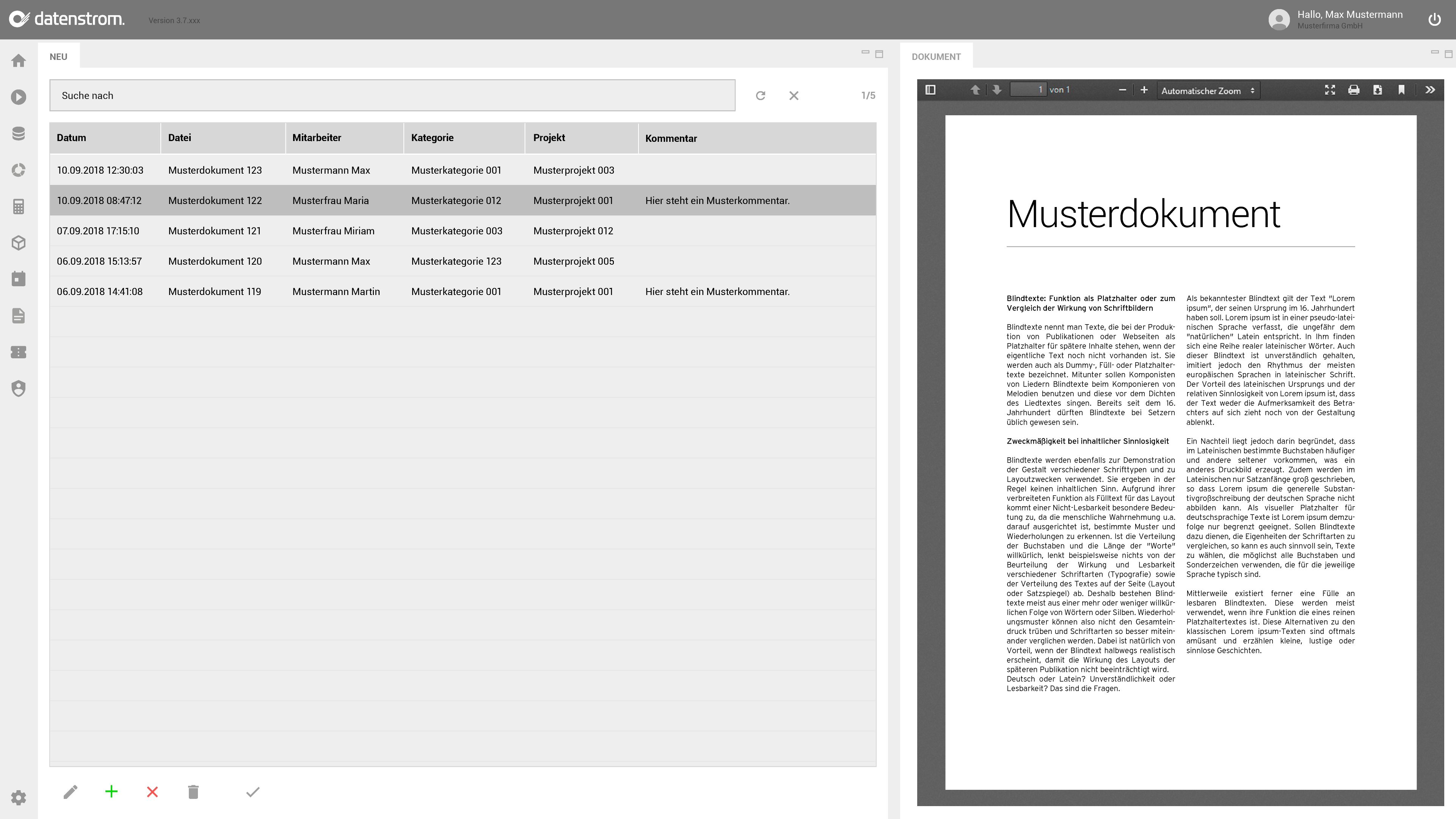 Dokumentenmanagement mit unserer Dateiablage - datenstrom